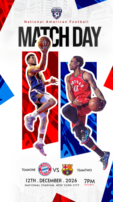 Professional Sports Poster Design, Athletic Event Flyer, Game Day ...
