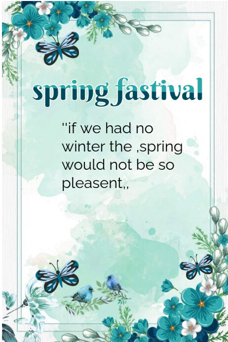 Professional Spring Fastival Poster Template | PosterMyWall