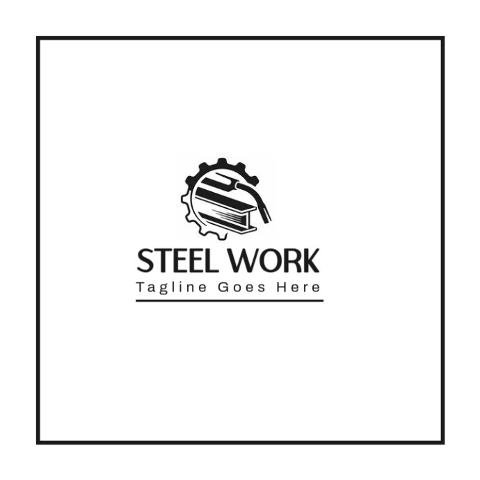 Professional Steel Work Logo, Welding Logo, Steel Workshop Logo, Metal ...