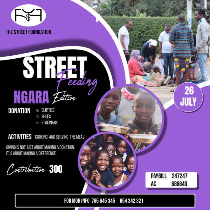 Professional Street Feeding Instagram Post Template | PosterMyWall
