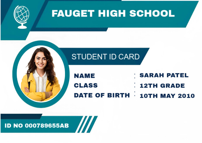 Professional Student Id Card Postcard Template | PosterMyWall