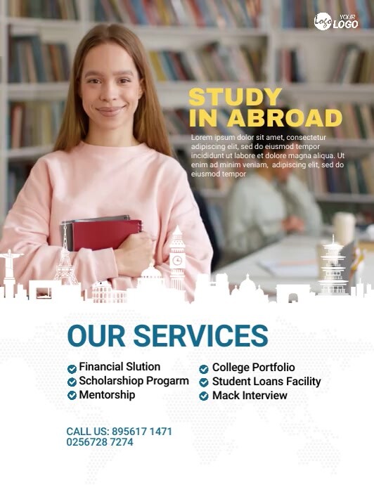 Professional Study in Abroad Flyer Template | PosterMyWall