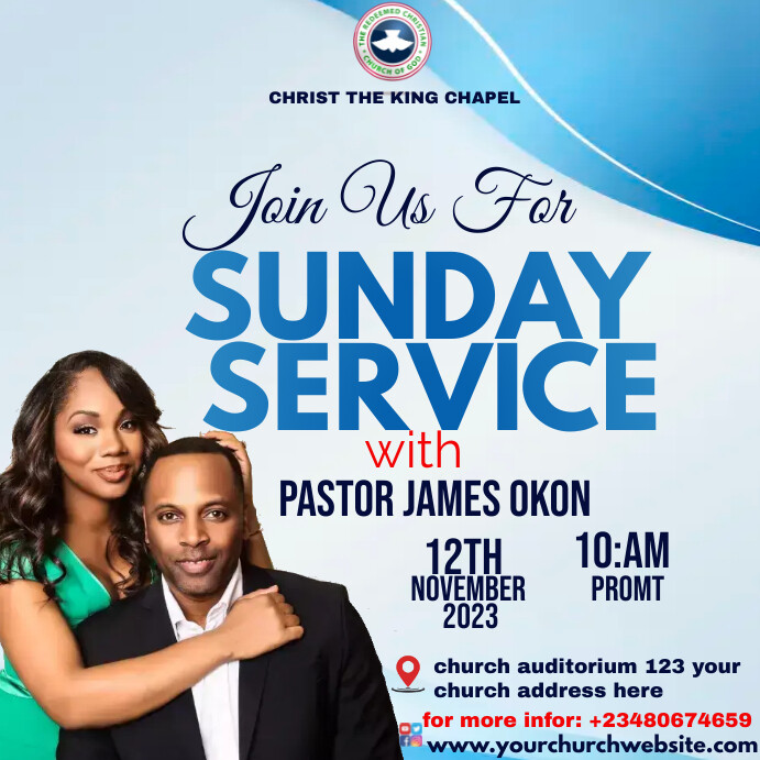 Plantilla de Professional Sunday Service Instagram Post | PosterMyWall