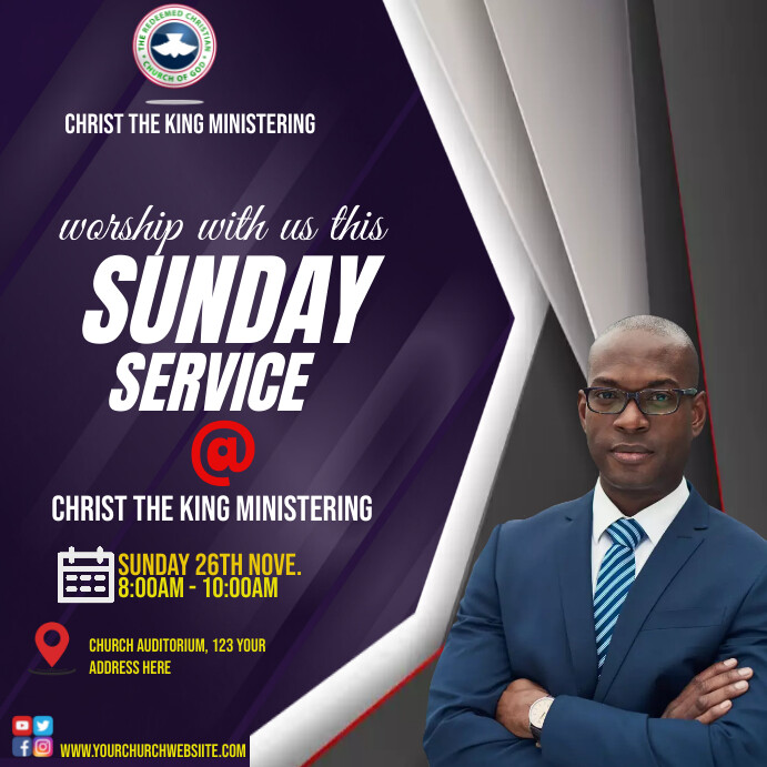 Plantilla de Professional Sunday Service Instagram Post | PosterMyWall