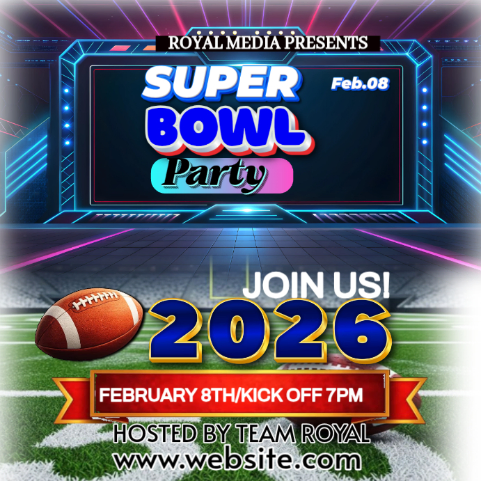 Professional Super Bowl Party Design Template Instagram Post | PosterMyWall