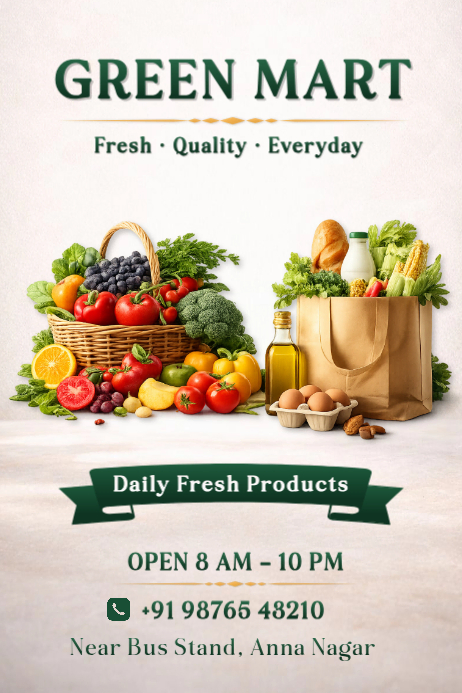 Professional Supermarket Advertising Poster Template | PosterMyWall