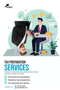 Professional Tax Prep Services Template | PosterMyWall