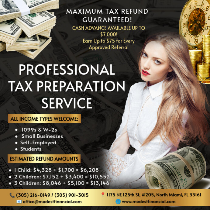 Professional Tax Preparation Flyer Template | PosterMyWall