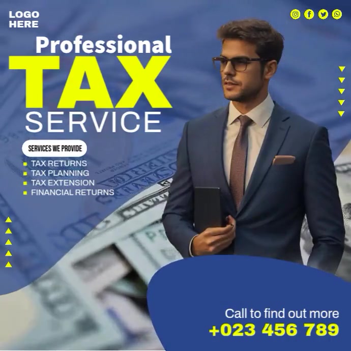 Professional Tax Service Template | PosterMyWall