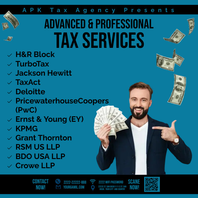 Professional Tax Services Template | PosterMyWall