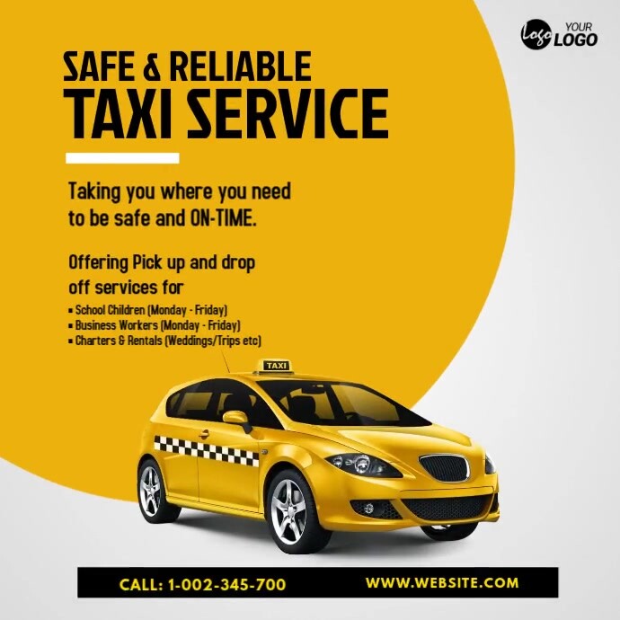 Copy of Professional Taxi Service Ad Instagram Post | PosterMyWall