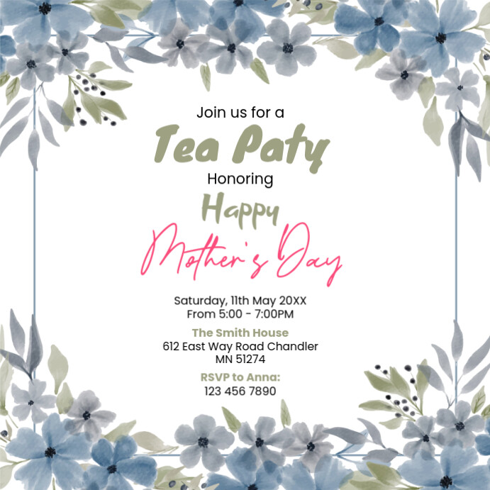 Professional Tea Party Template Instagram Post | PosterMyWall