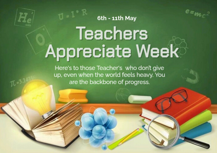 Professional Teacher Appreciation Week A4 Template | PosterMyWall