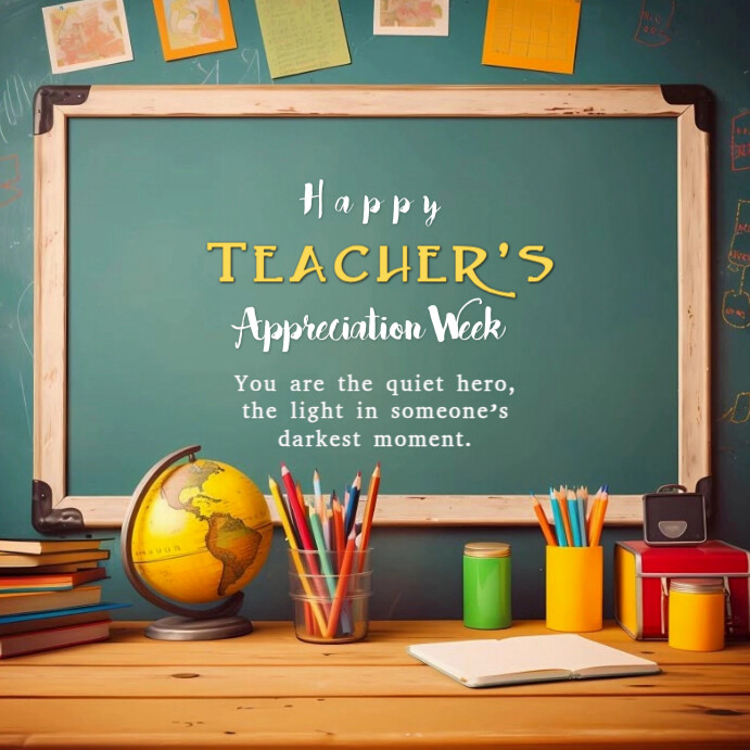 Professional Teacher Appreciation Week Instagram Post Templat ...