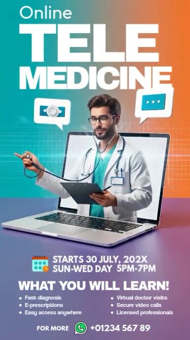 Copy of Professional Telemedicine Service Digital Display (9:16 ...
