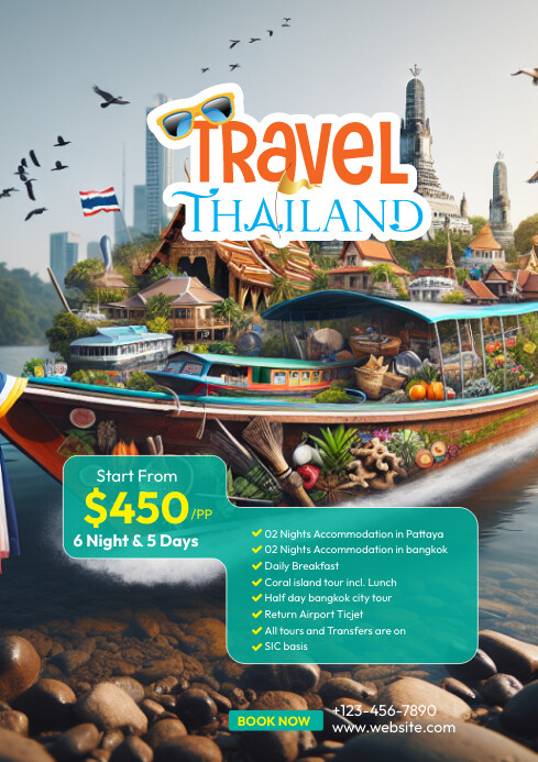 Plantilla de Professional Thailand Travel Flyer | PosterMyWall
