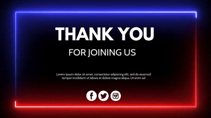 Professional Thank You For Joining Us Digital Display (16:9) Template | PosterMyWall