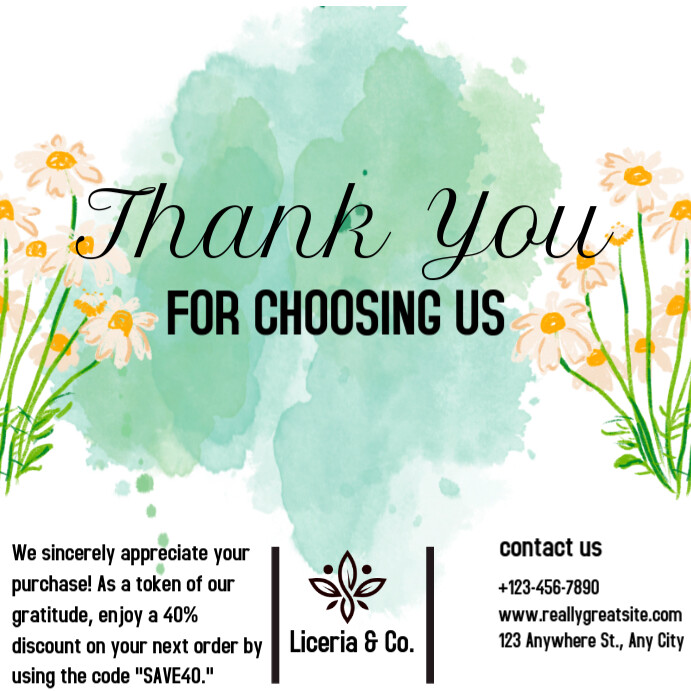 Professional Thank You Instagram Post Template | PosterMyWall