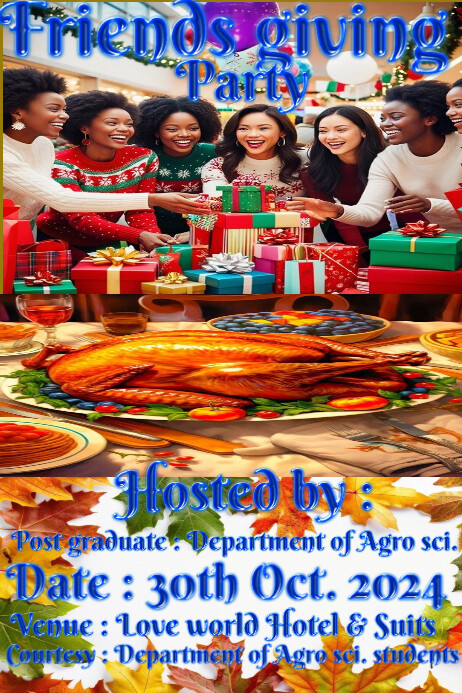 Professional thanks giving party Template | PosterMyWall