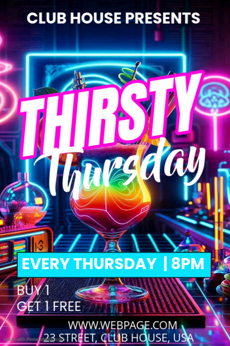 Copy of Professional Thirsty Thursday Poster | PosterMyWall