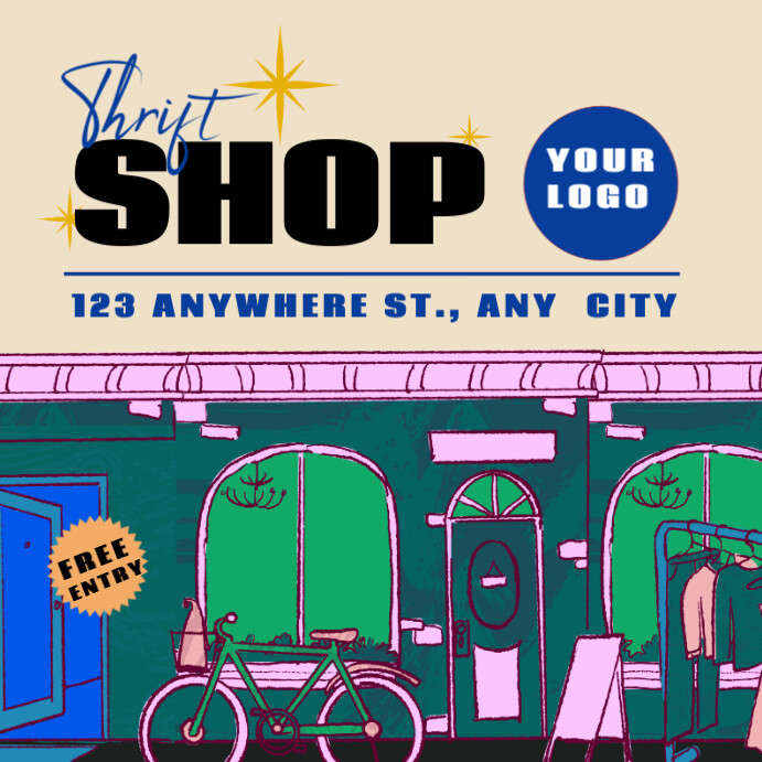 Professional Thrift Store Posters/thrift Store Flyer/clothes Instagram ...