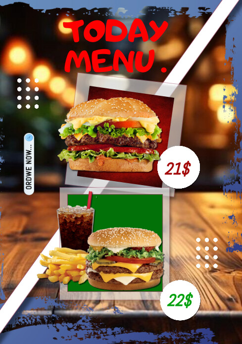 Copy of Professional Todays Menu A4 | PosterMyWall
