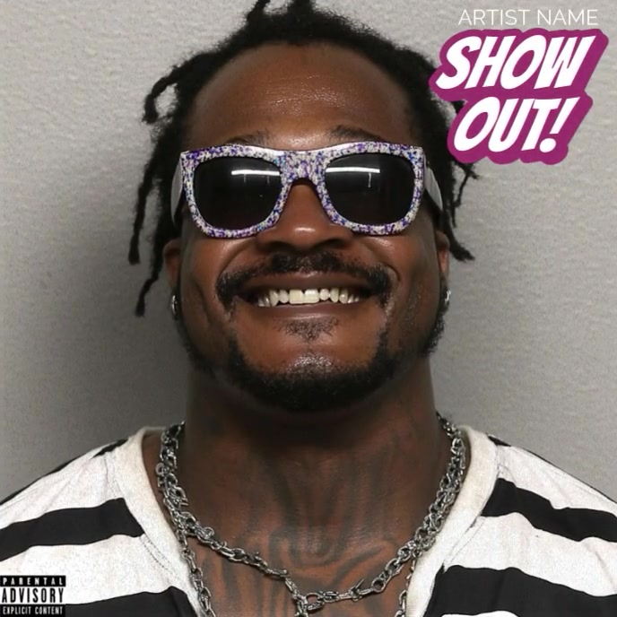 Copy of Professional Trap Rap Pop Inmate Photo Jail Picture Album Cover ...