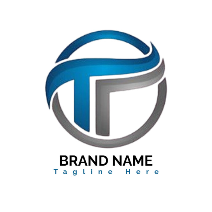 Professional Tt Letter Circle Flow Logo templaat | PosterMyWall