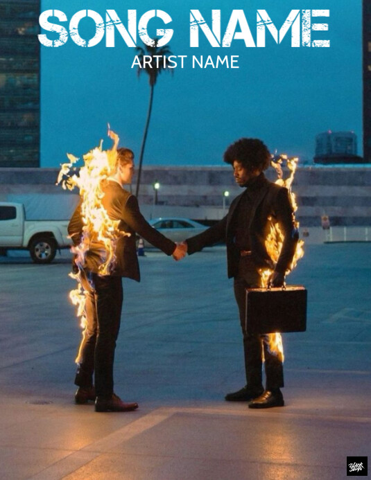 Professional Two Man Fire Album Cover Flyer (us Letter) Template ...