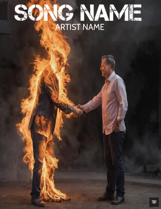 Professional Two Man Fire Album Cover Flyer (us Letter) Template ...