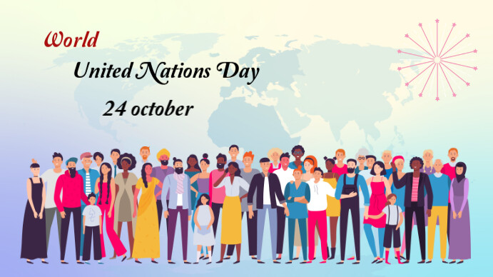 Plantilla de Professional United Nations Day Digital Display (16:9 ...