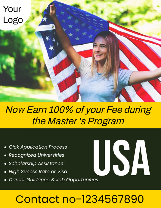Copy of Professional Usa Study Abroad Flyer (us Lette | PosterMyWall