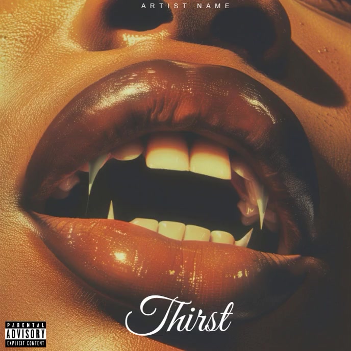 Professional Vampire With Fangs Album Cover Template | PosterMyWall