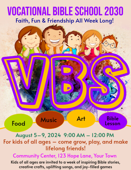Copy of Professional Vbs Flyer (us Letter) | PosterMyWall