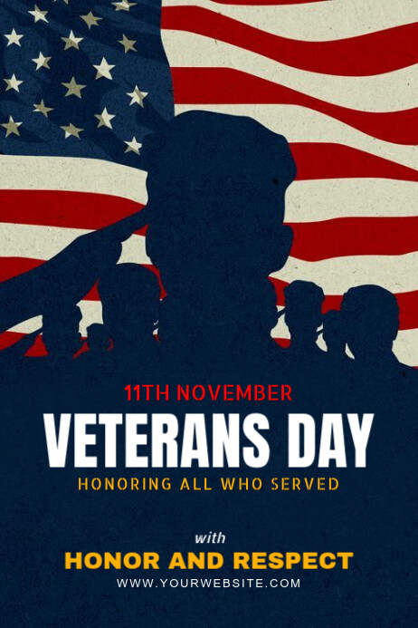 Professional Veterans Day Poster Modelo | PosterMyWall
