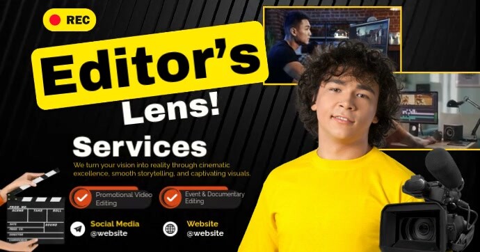 Professional Video Editing Video Template | PosterMyWall