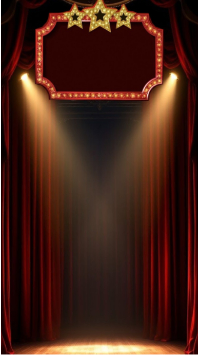 Professional Vintage Theatre Marquee Stage Template | PosterMyWall