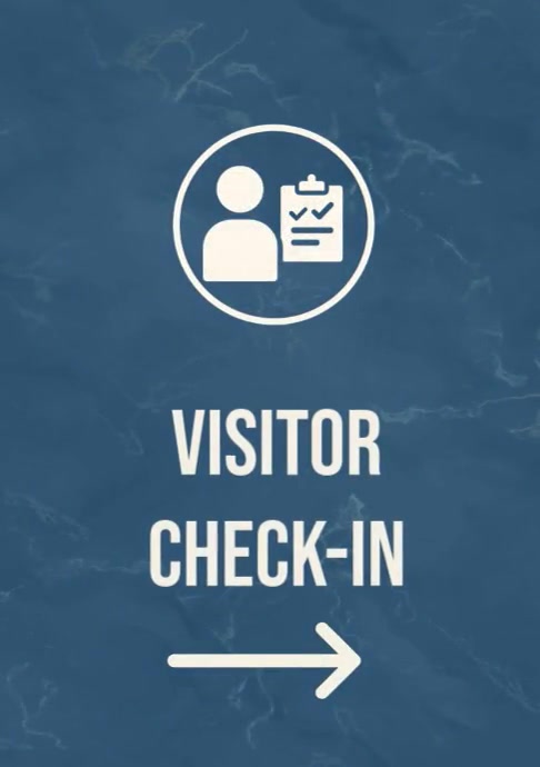Plantilla de Professional Visitor Check-in Sign – Modern School ...