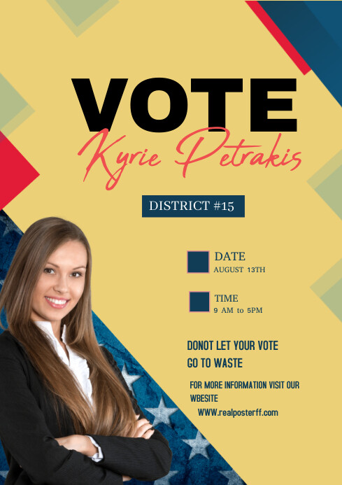 Professional Vote Os Do Not Waste Your Vote F Template | PosterMyWall