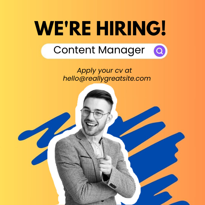 Professional We're Hiring Instagram Post Template | PosterMyWall