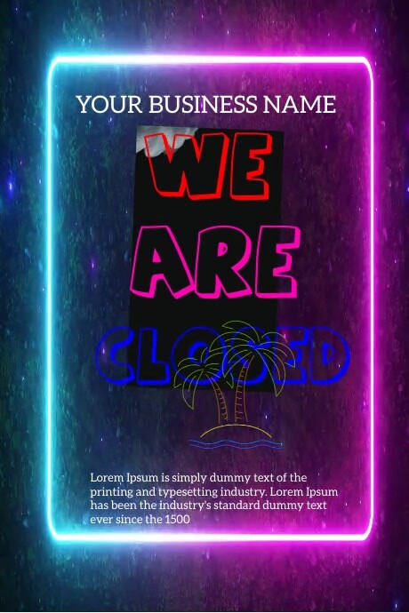Plantilla de Professional We Are Closed Poster | PosterMyWall
