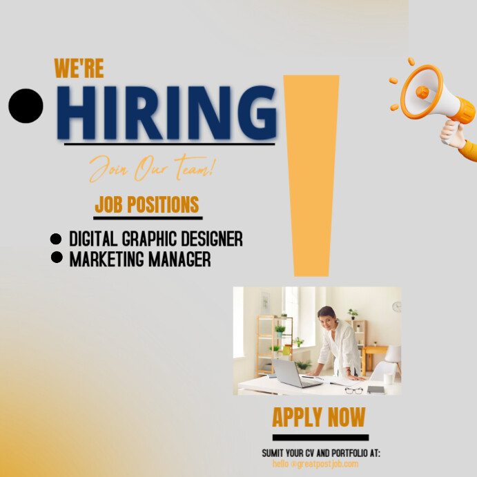 Copy of Professional We Are Hire Now Today Latest Flyers Instagram Post ...