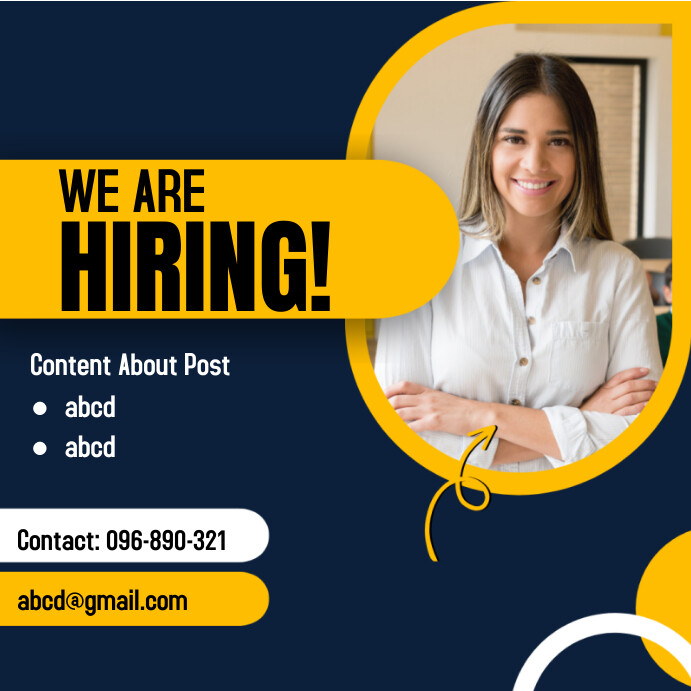 Professional We Are Hiring Instagram Post Template | PosterMyWall