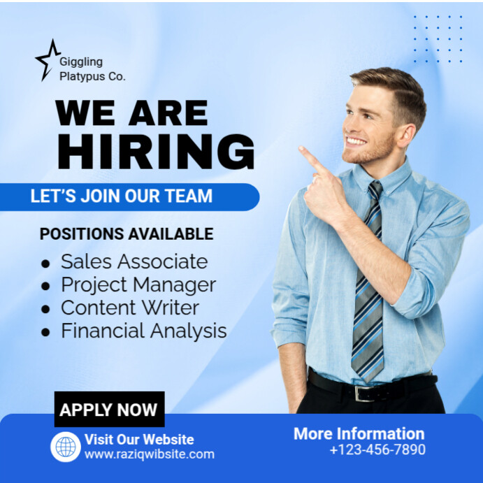 Professional We Are Hiring Instagram Post Template | PosterMyWall