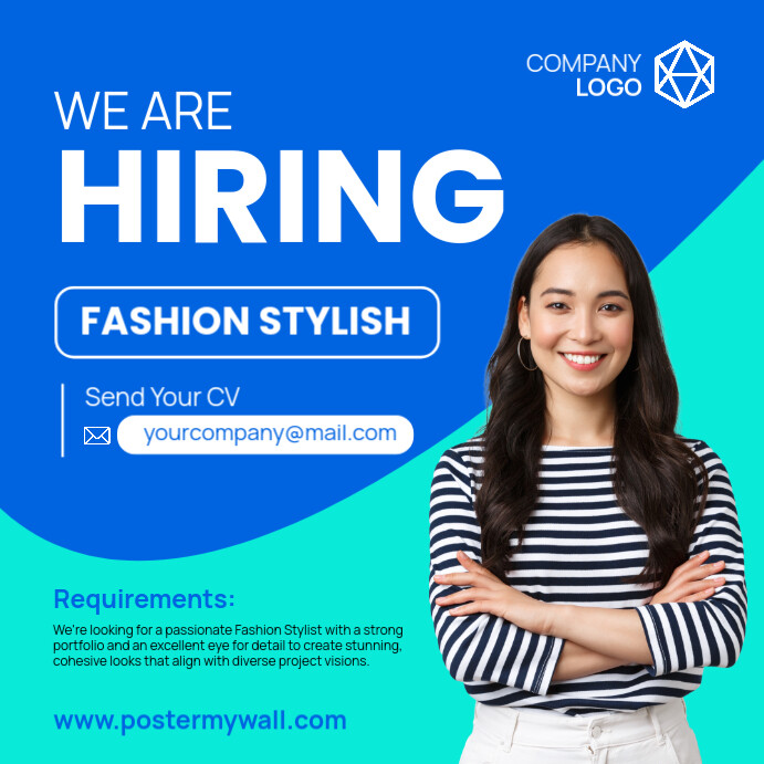 Professional We Are Hiring Social Media Post Template | PosterMyWall