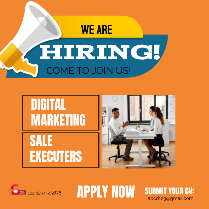 Plantilla de Professional We Hiring Digital Master Flyers | PosterMyWall