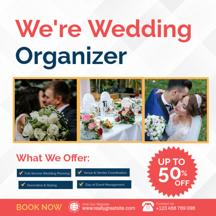 Professional Wedding Organizer Services Promotion Template | PosterMyWall