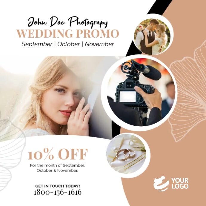Professional Wedding Promo Photography Instagram Post Template ...