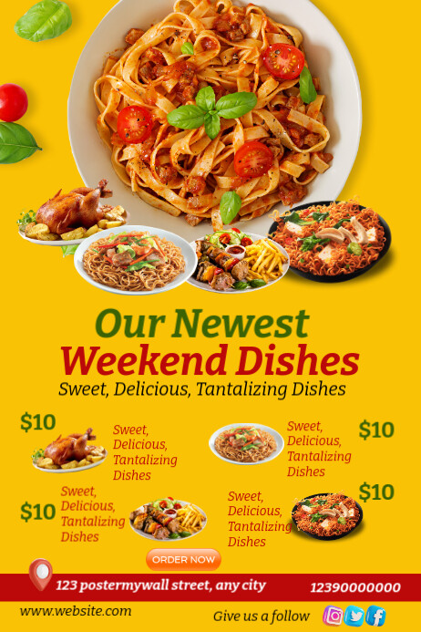 Copy of Professional Weekend Dishes Poster | PosterMyWall
