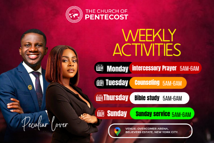 Copy of Professional Weekly Activities Poster | PosterMyWall